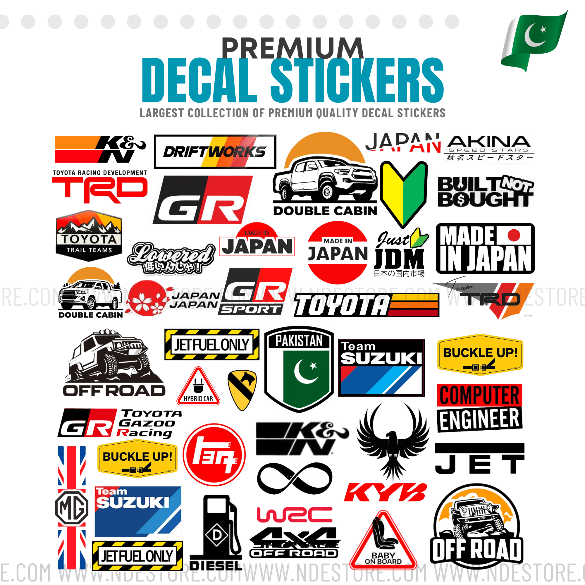 Premium Car Decals & Stickers – Waterproof & Durable – ndestore.com