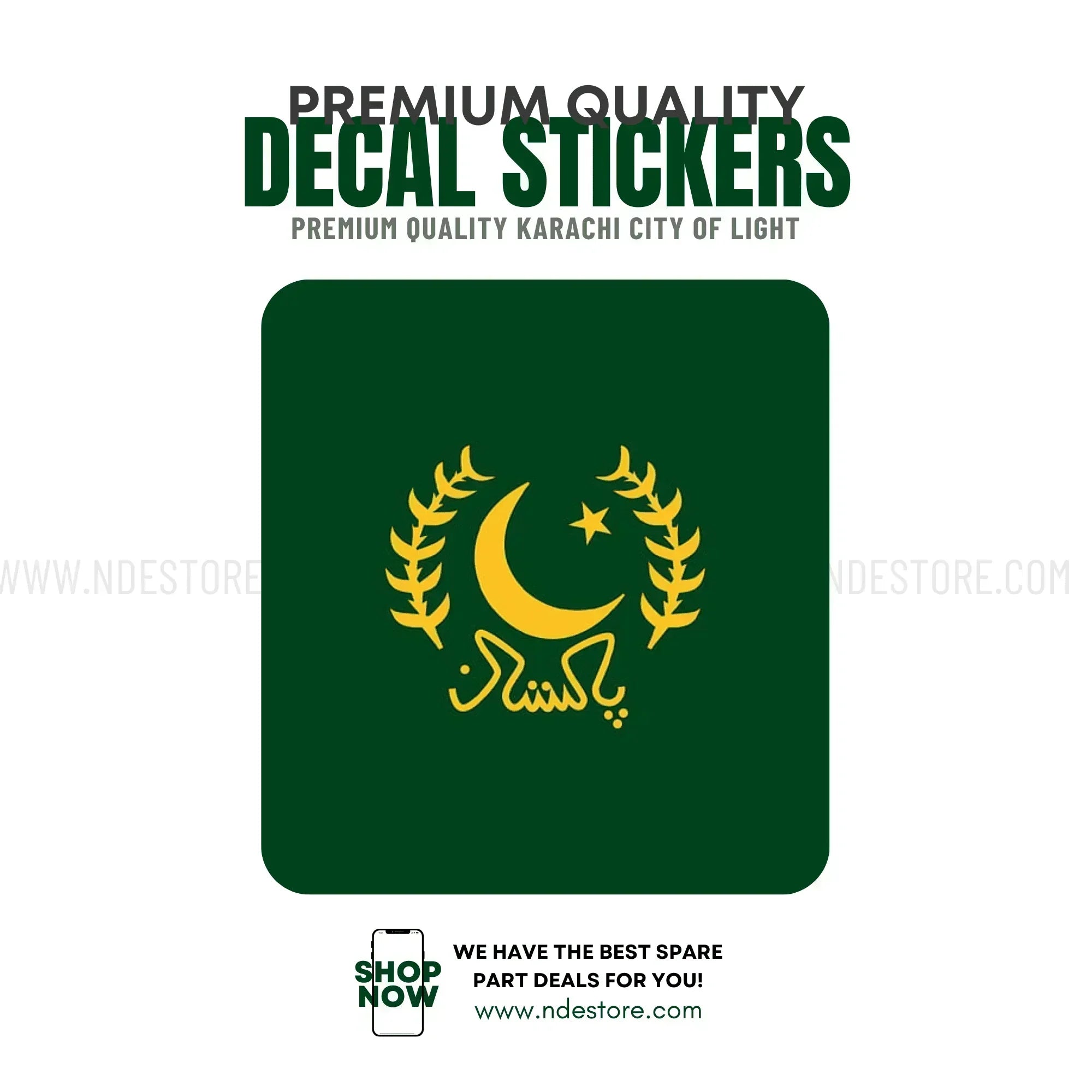 STICKER DECAL PAKISTAN OFFICIAL EMBLEM – ndestore.com