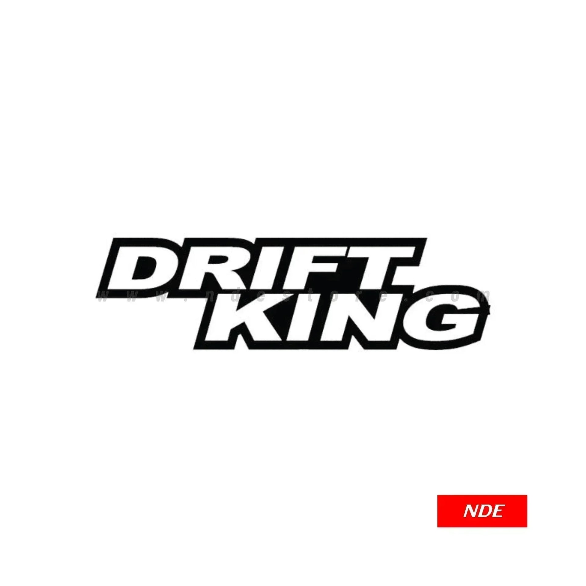 Drift King Logo Car Decal Design Drift King Slogan Stock Vector