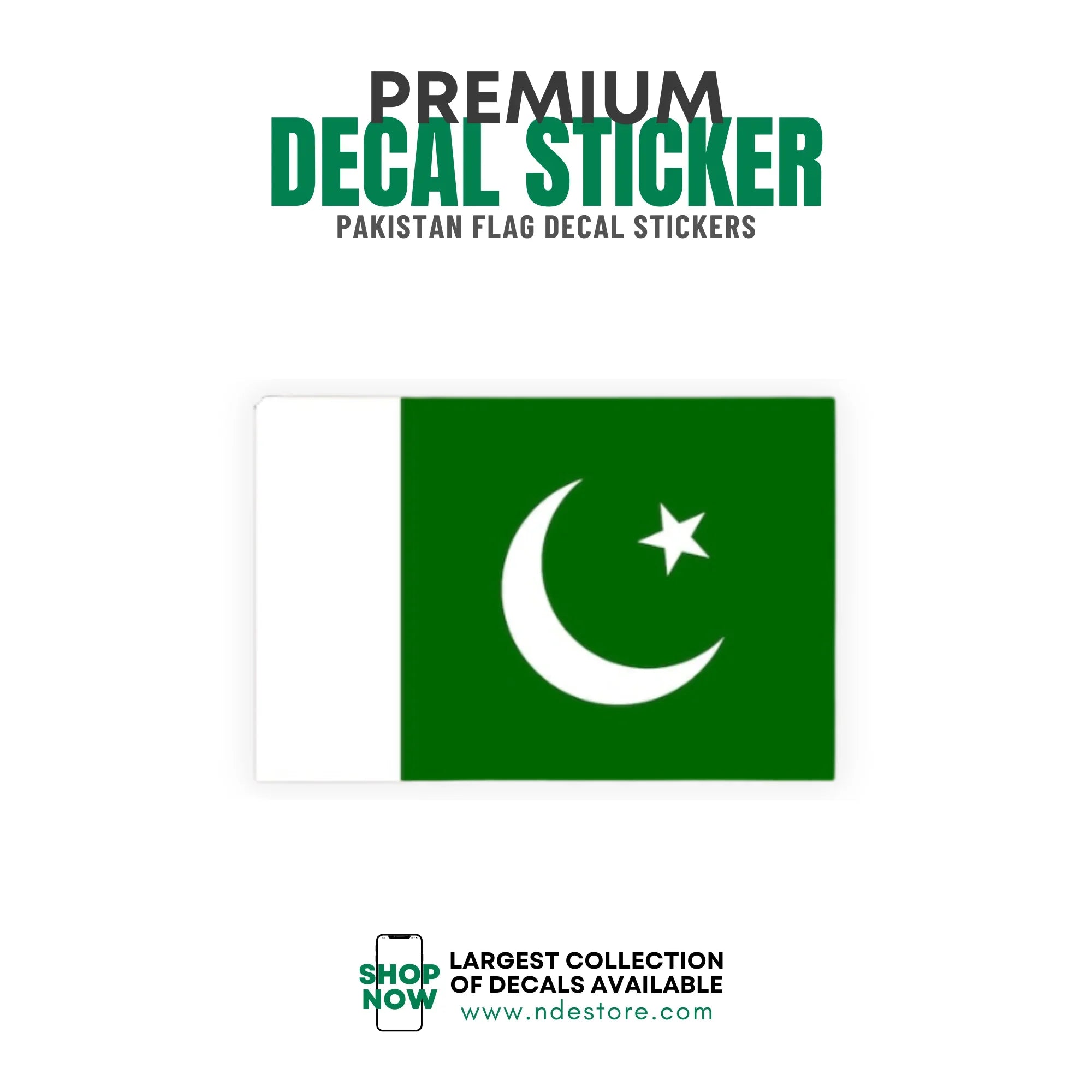 Pakistan Flag Sticker Decal | ndestore.com