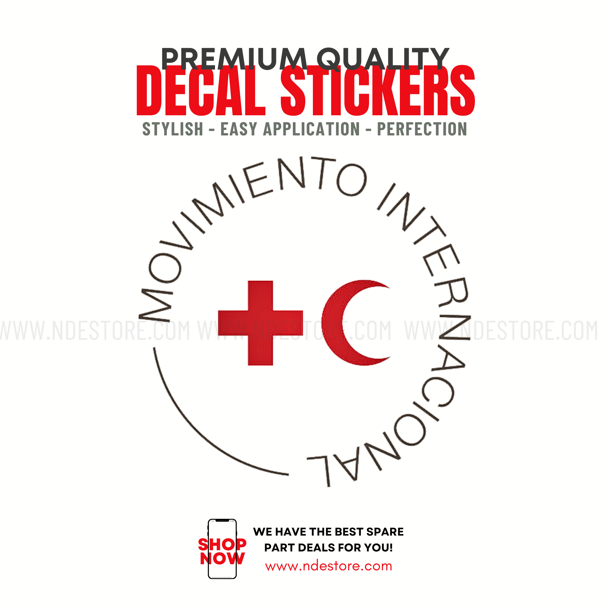 Decal Sticker Red Cross Cresent - Shop Now – ndestore.com