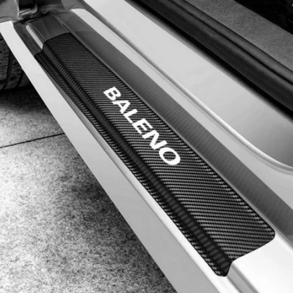DOOR SILL AREA PROTECTION CARBON FIBER STICKER FOR SUZUKI BALENO ...
