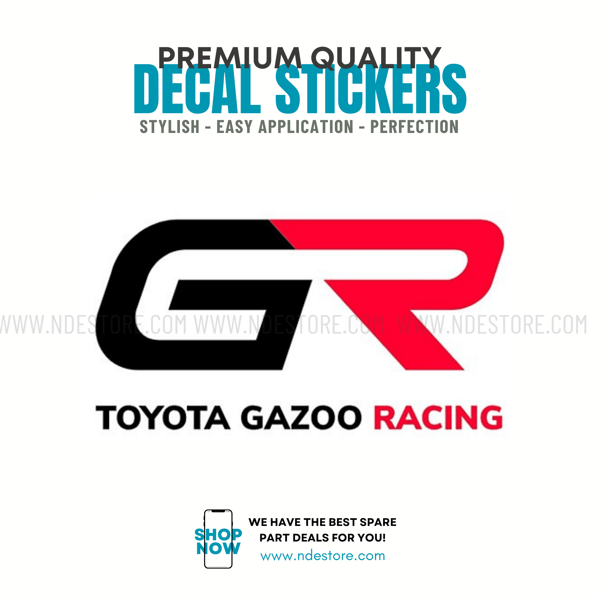 STICKER DECAL TOYOTA GAZOO RACING – ndestore.com