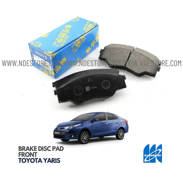 BRAKE DISC PAD SET FRONT MK JAPAN FOR TOYOTA YARIS – ndestore.com