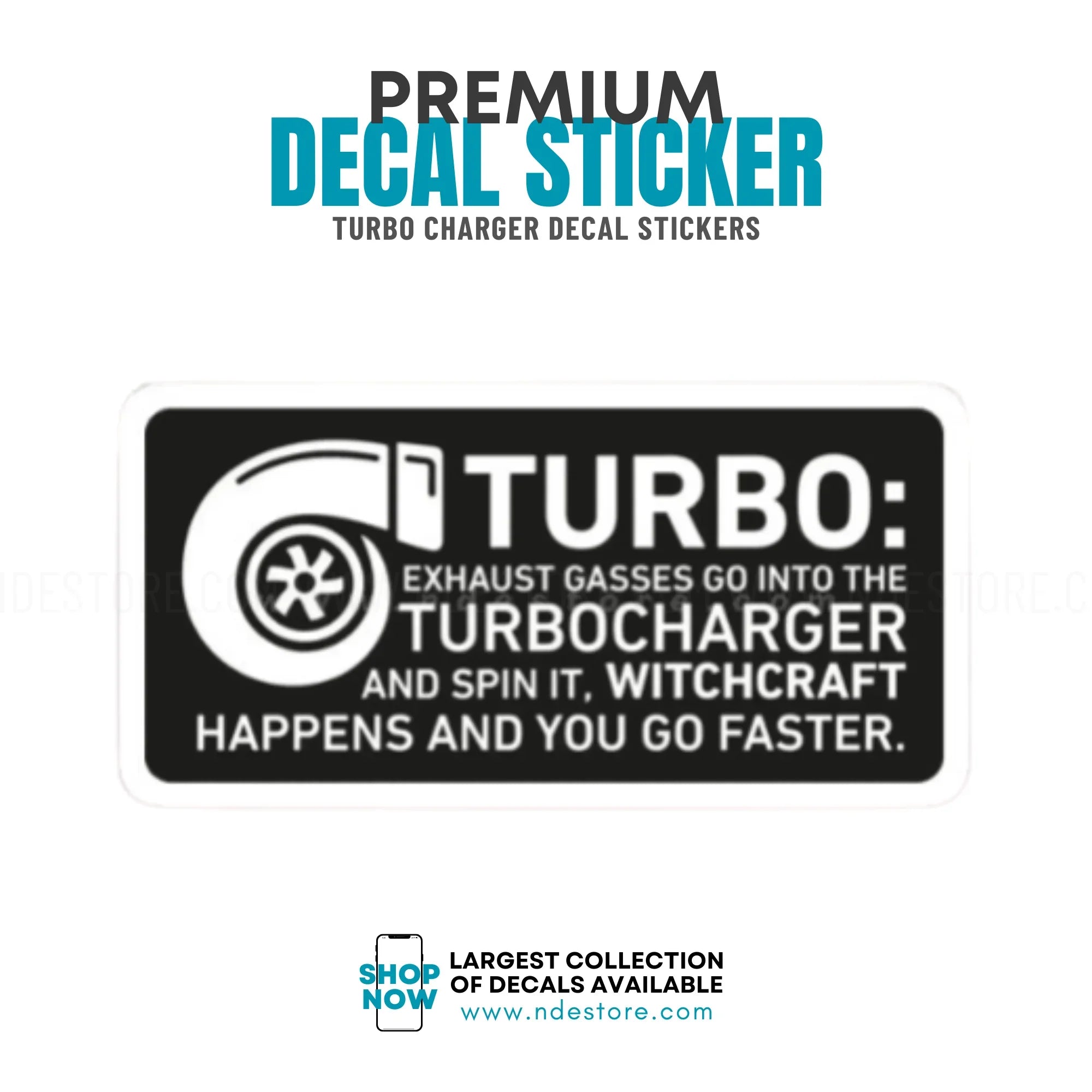 STICKER DECAL TURBO CHARGED – ndestore.com